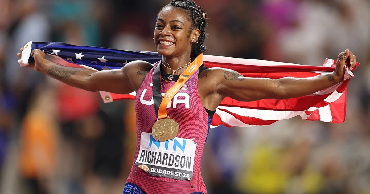 U.S. Athlete Sha'Carri Richardson Wins The Women's 100-meter Dash